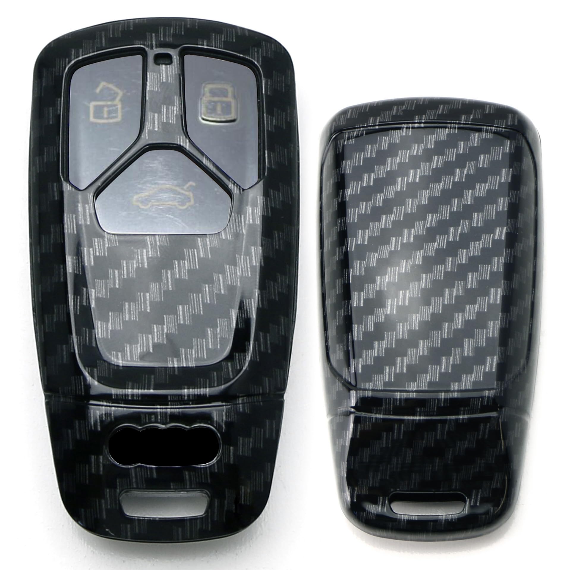 Amazon.com: iJDMTOY Glossy Metallic Carbon Fiber Pattern Exact Fit Key ...