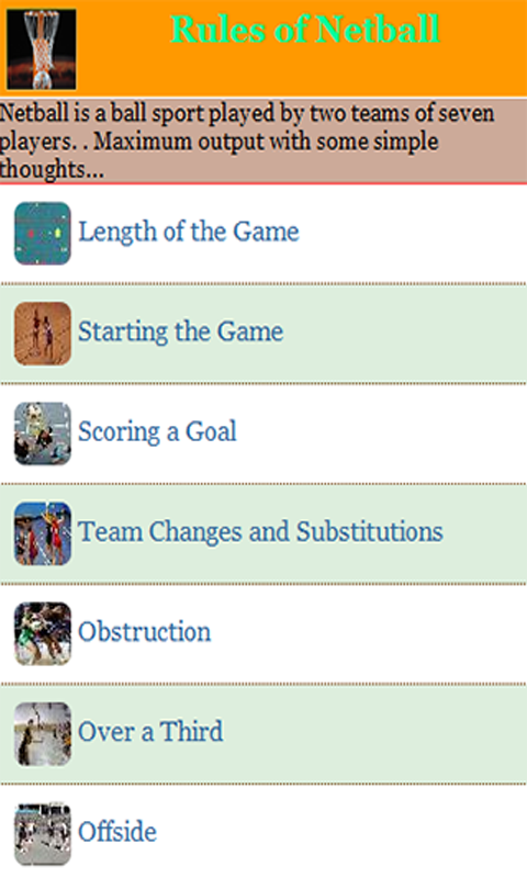 Rules of Netball - App on Amazon Appstore