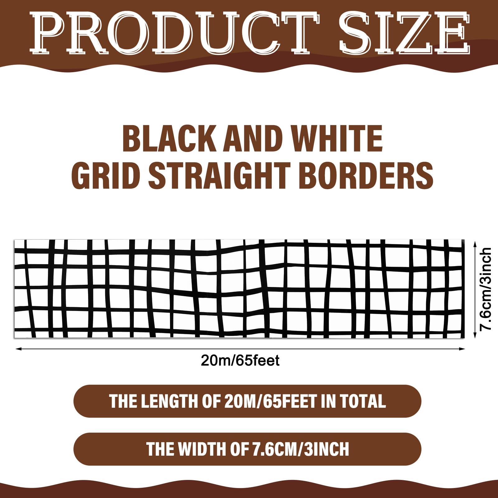 Snapklik.com : Zonon 65 Feet Bulletin Board Borders Black And White ...