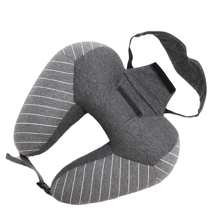 Buy Travel Pillow Chin Supporting, Travel Neck Pillow and Eye hood ...