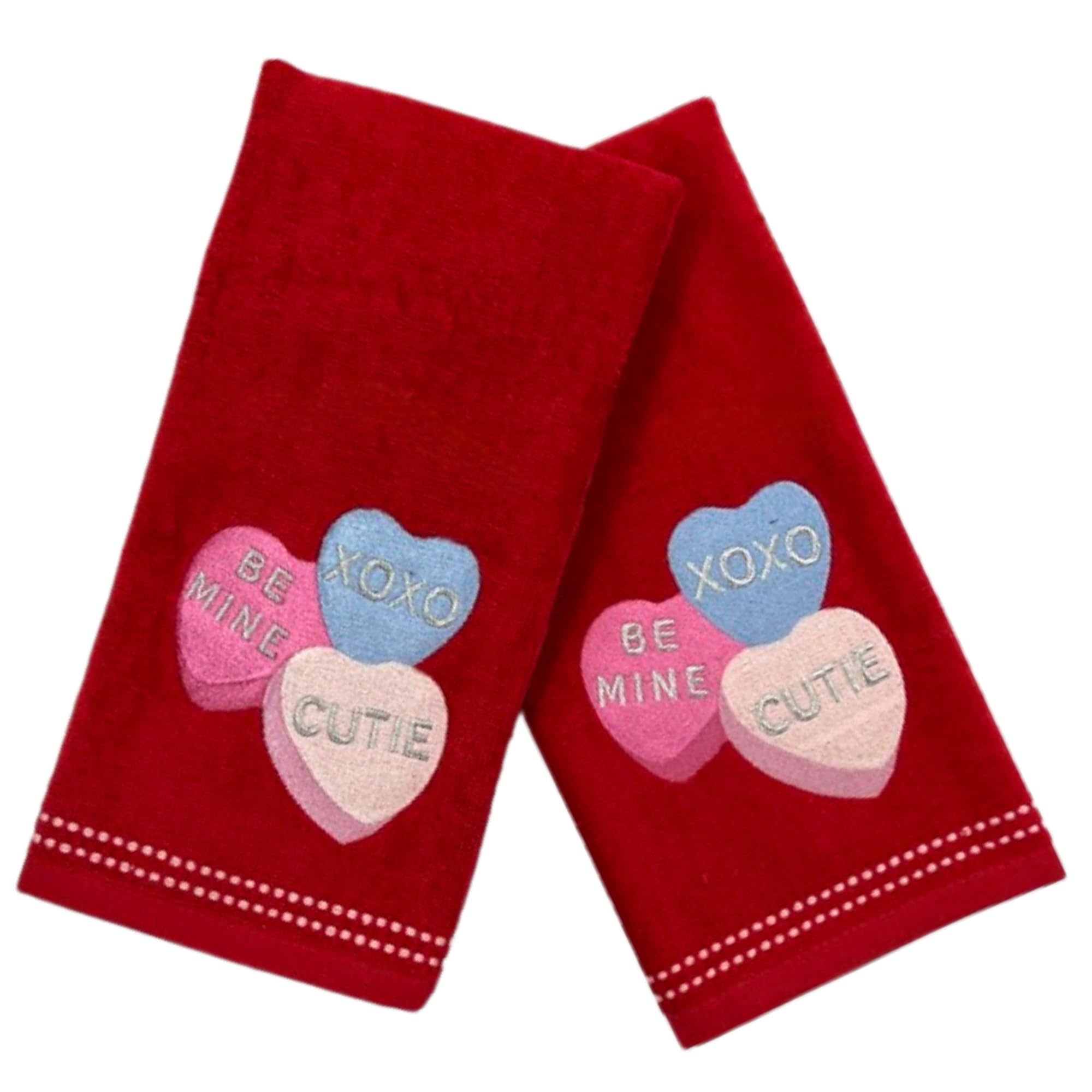Amazon.com: Serafina Home Valentine Bath Hand Guest Towels, Embroidered ...