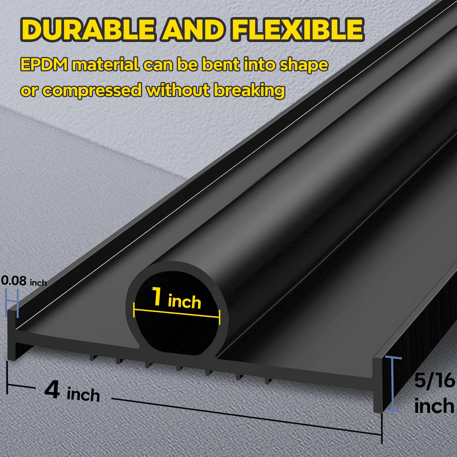 Snapklik.com : STICKGOO Garage Door Bottom Seals, 5/16" T-End Rubber ...