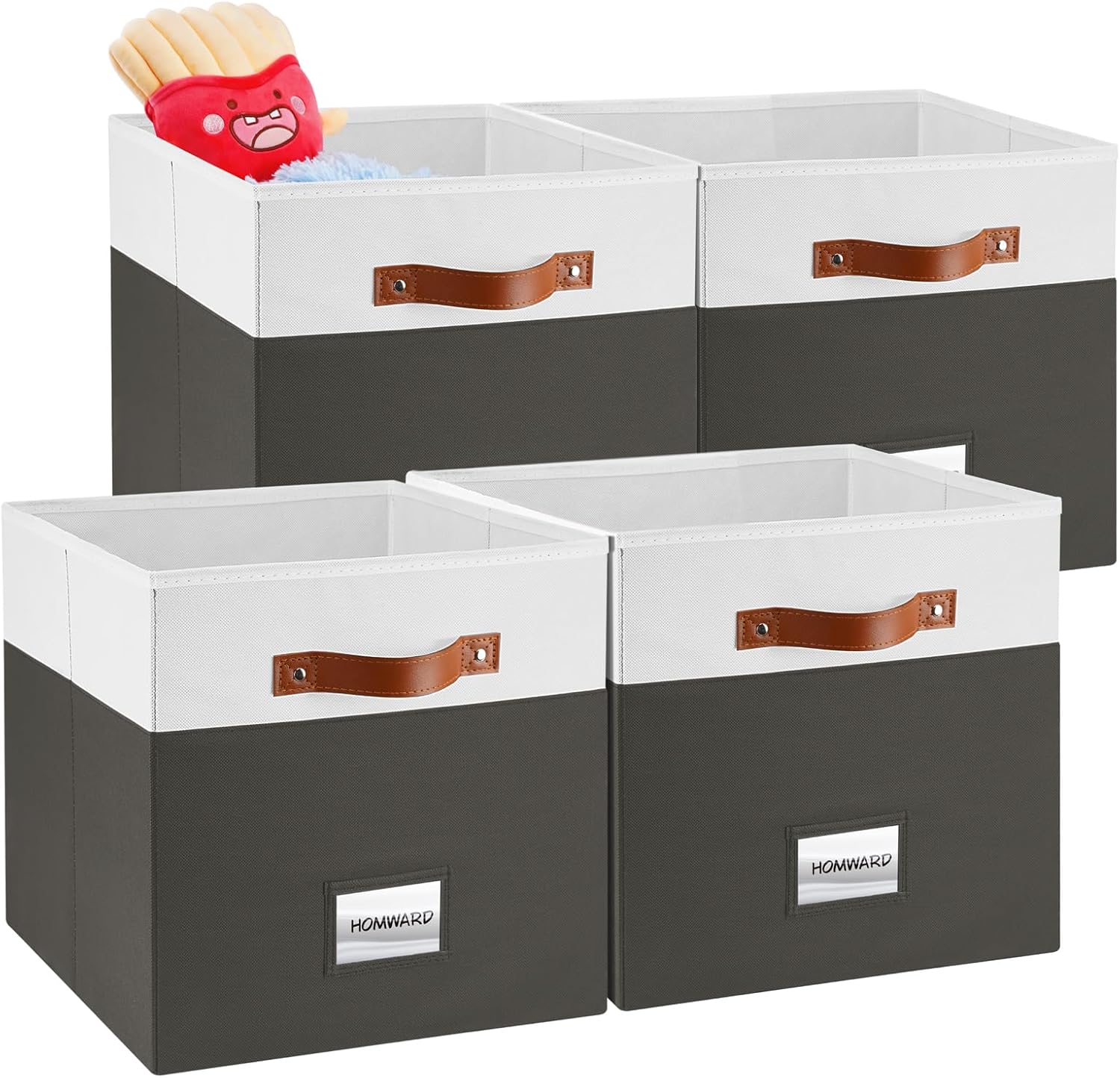 Amazon.com - Homward 13 inch Storage Cubes Bins 4 Pack, Foldable Fabric ...