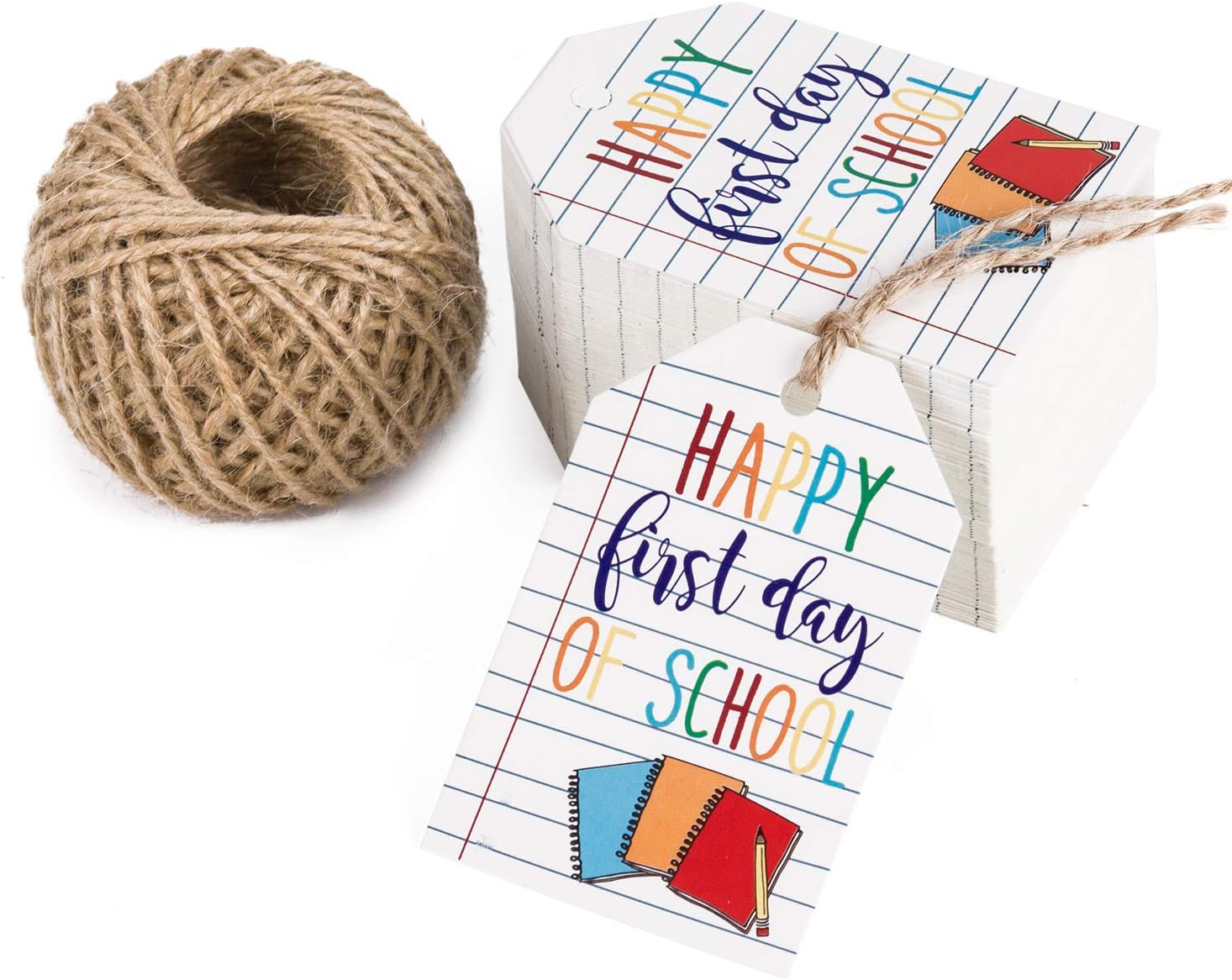 Amazon.com : 50Pcs Back to School Gift Tags with String First Day of ...