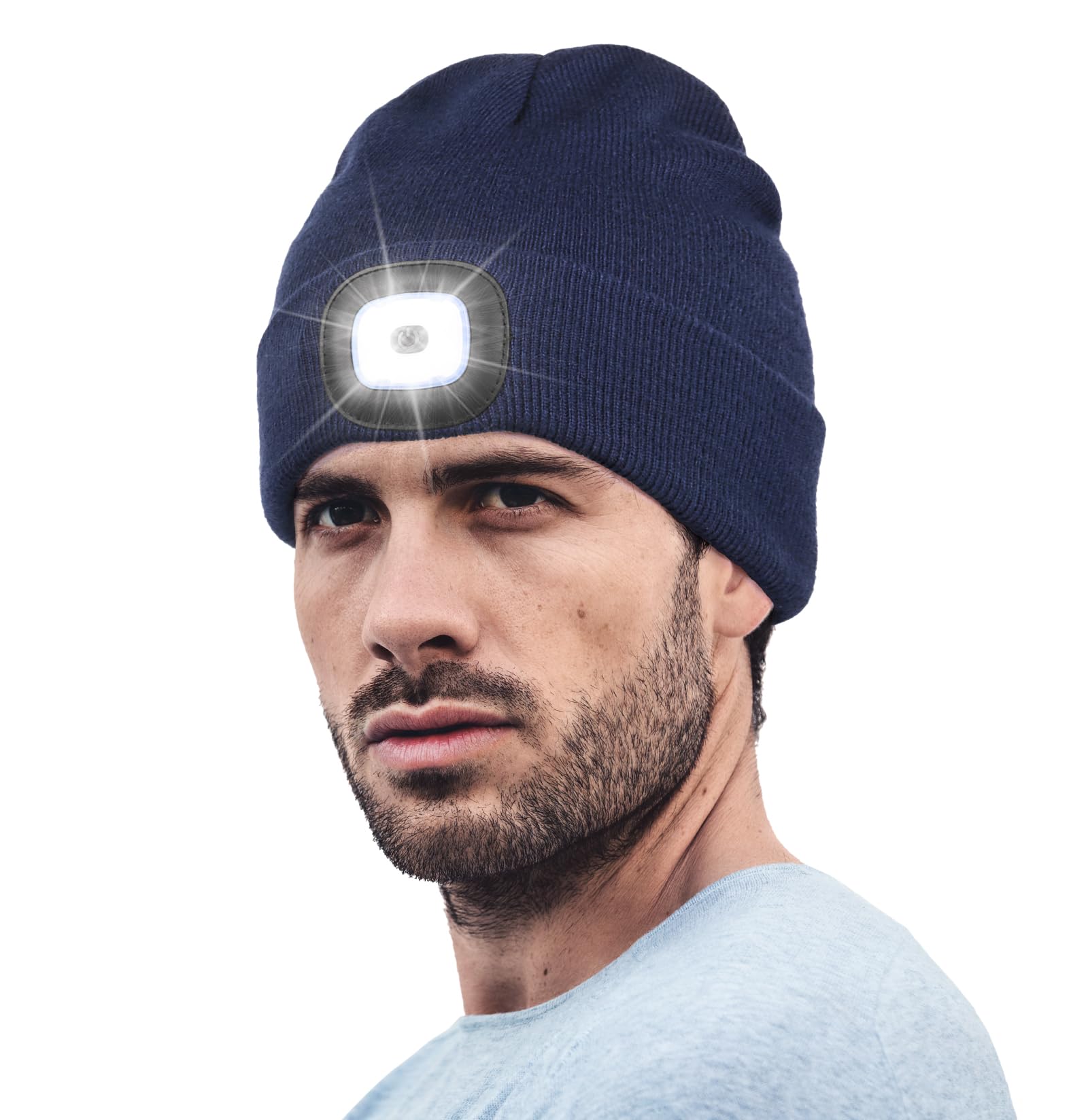 Amazon.com: Hatlight Unisex LED Beanie,USB Rechargeable Winter ...