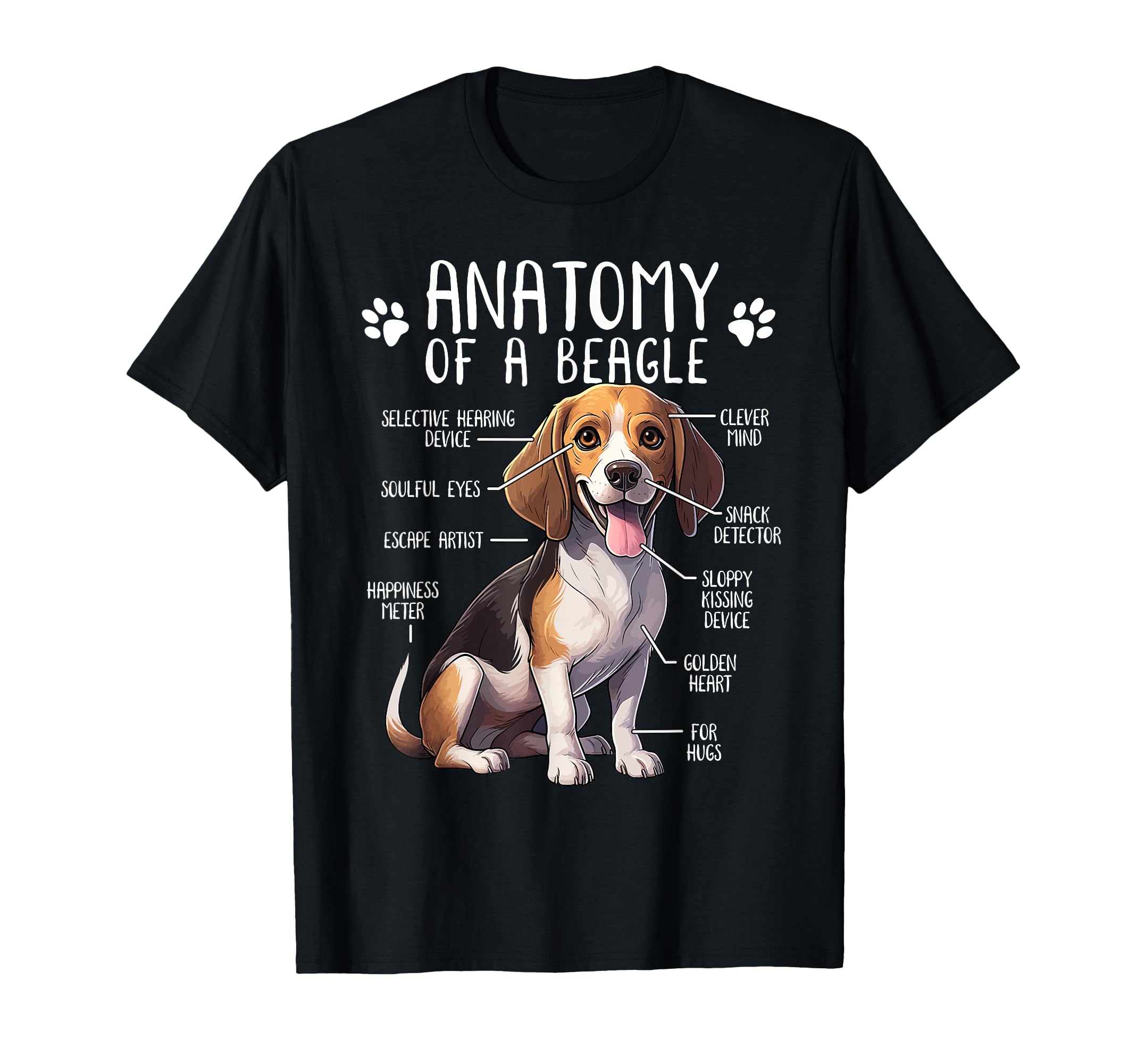 Amazon.com: Funny Beagle Anatomy Of A Beagle Dog Owner Cute Pet Lover T ...