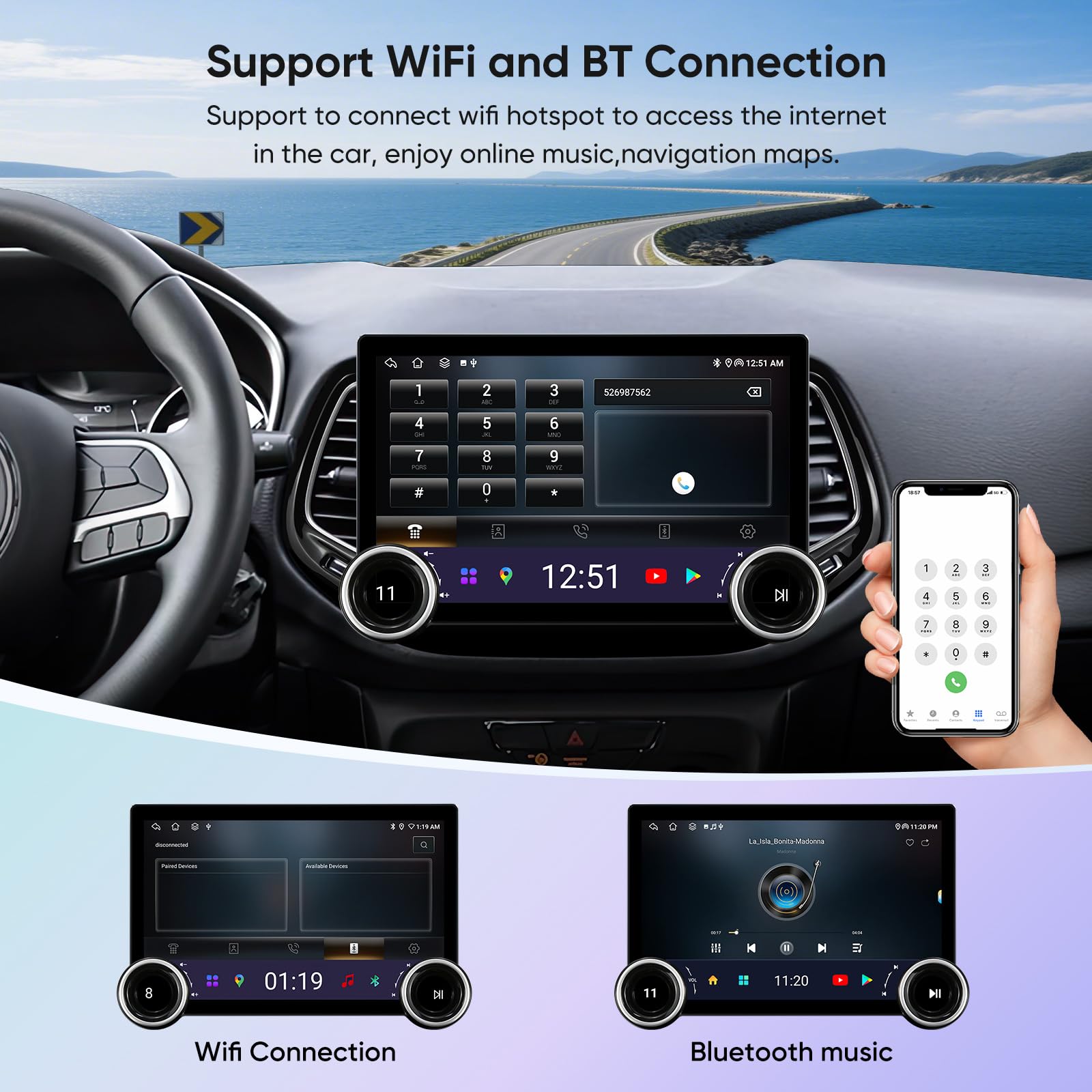 Snapklik.com : Android Car Stereo Upgrade Radio For Jeep Compass 2017 ...