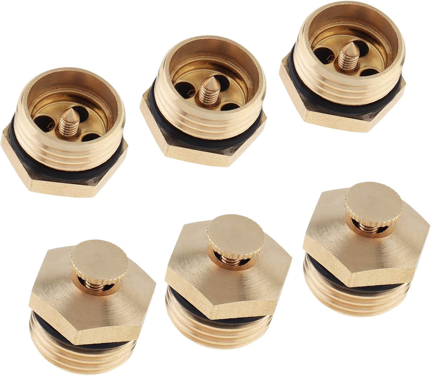 Amazon.com: 1/2" Brass Misting Nozzles, 6pcs Adjustable Centrifugal ...
