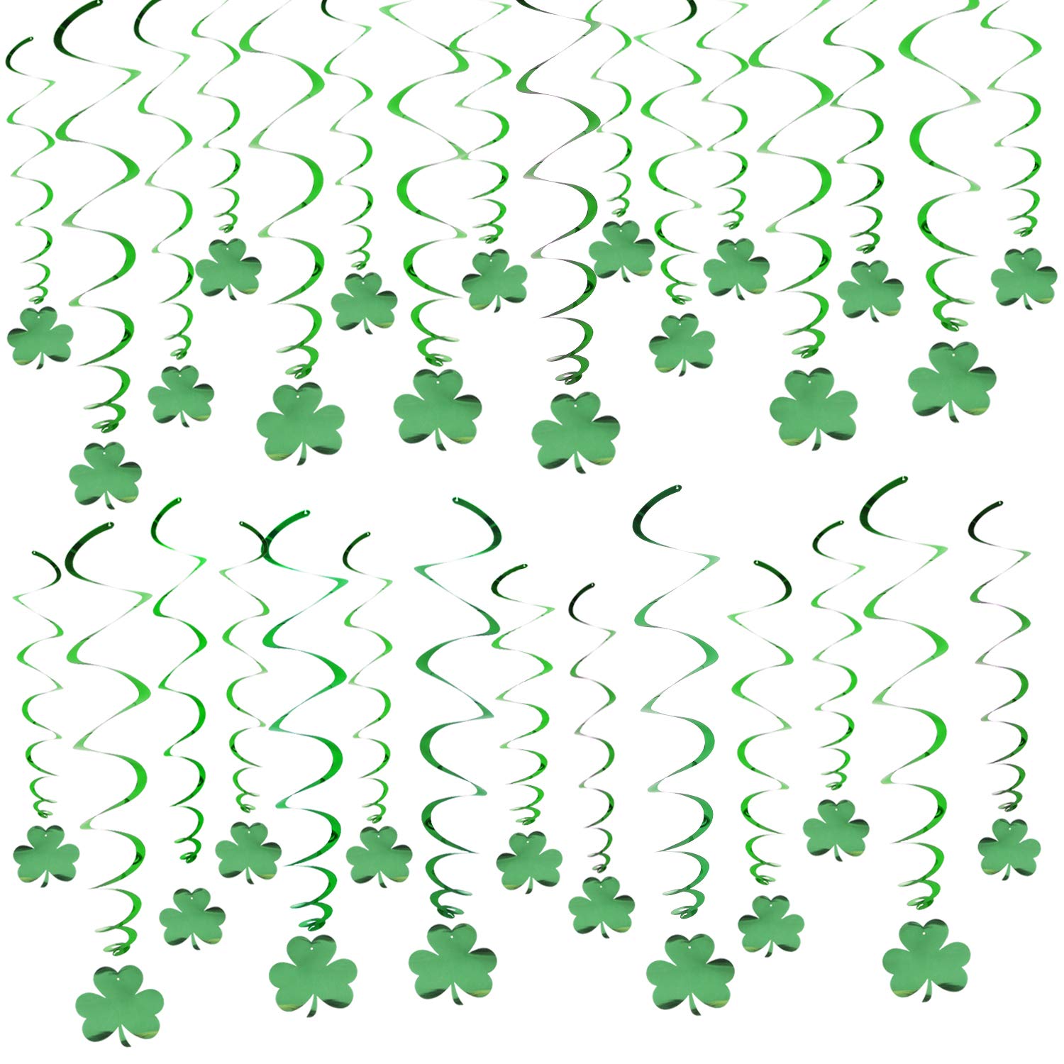 Amazon.com: St.Patrick’s Day Hanging Shamrock Swirls Decorations ...