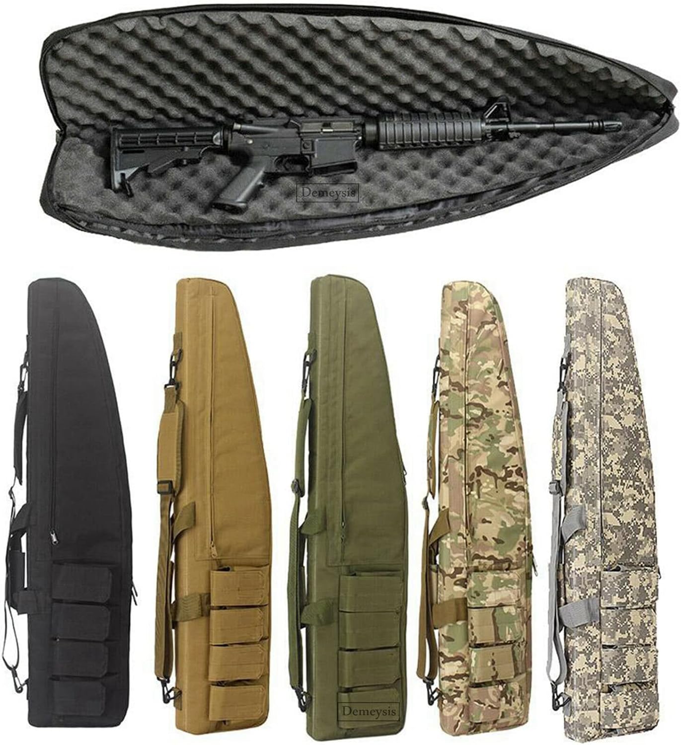 HSGAV Futteral Langwaffen,Durable Langwaffenkoffer,Gewehrrucksack mit Gepolsterter,Taktische ...