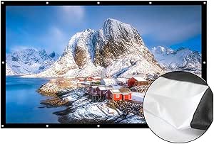 Amazon.com: 16:9 180 200 250 300 Inch HD Matt White Anti-Crease ...