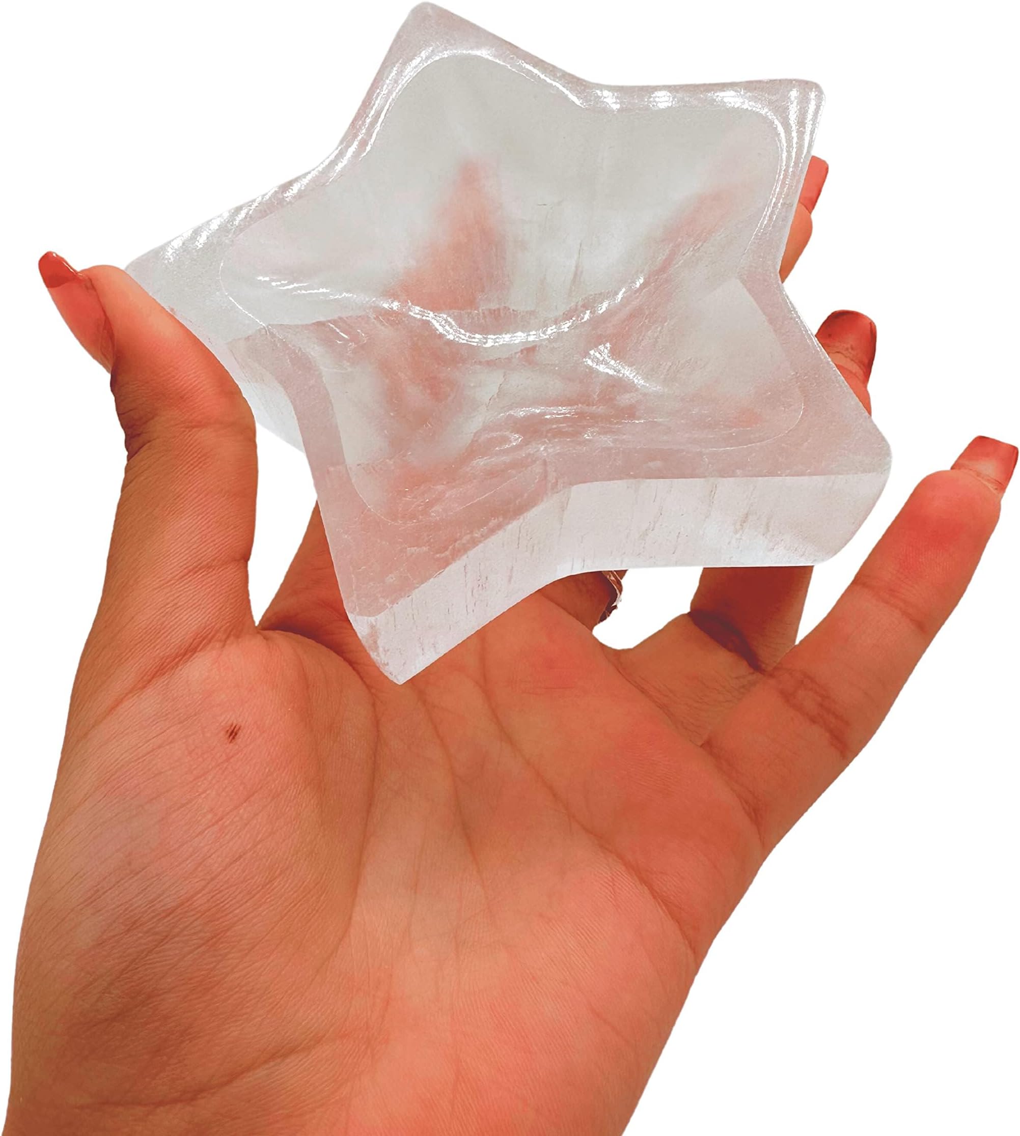 Amazon.com: GAF TREASURES Selenite Drop Bowl, 4.5" White Selenite Drop ...