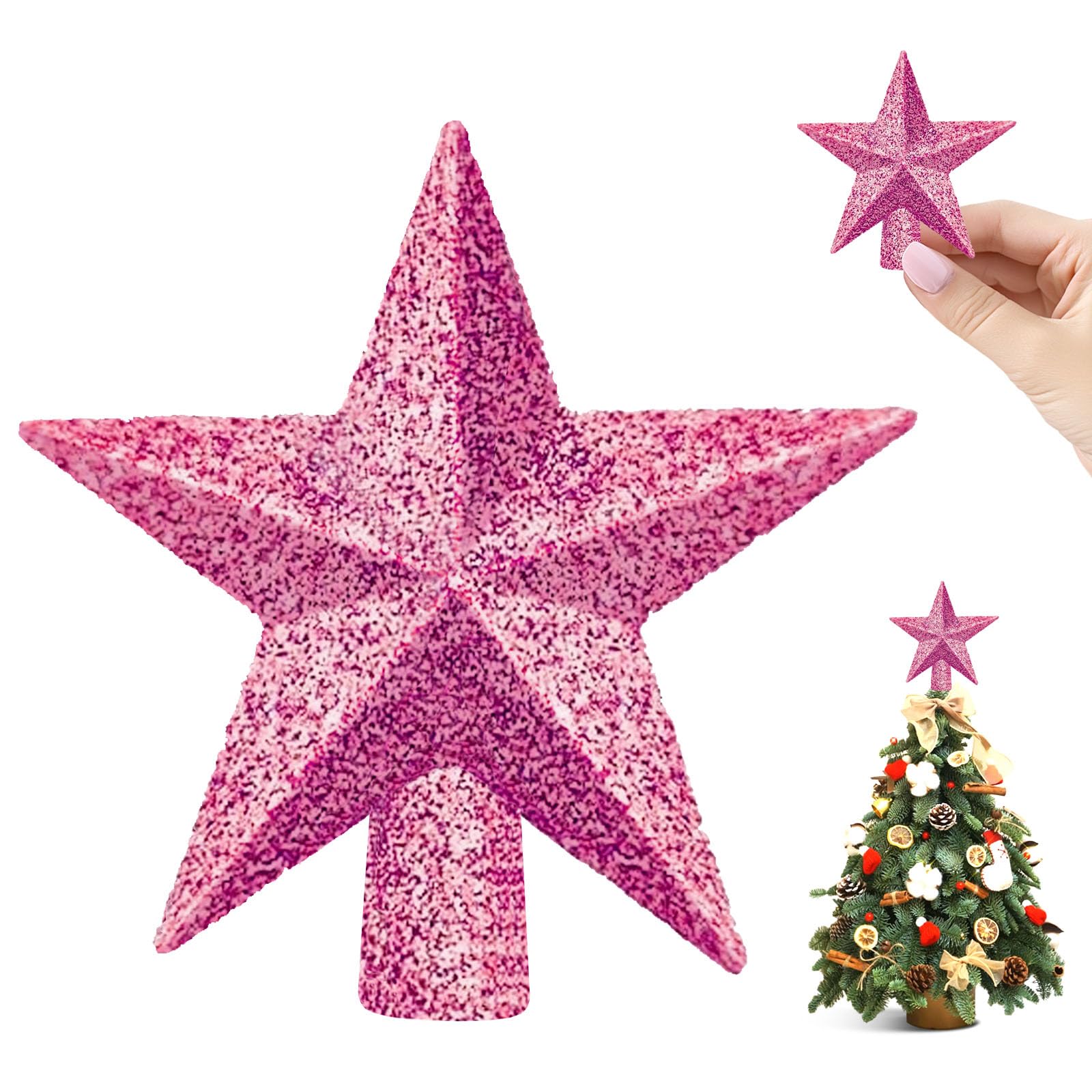 Amazon.com: WVSAFV Mini Christmas Tree Topper, Small Star Tree Topper ...