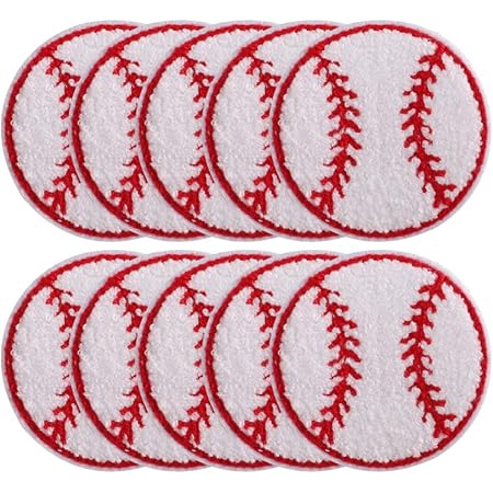 Amazon.com: 15 PCS Baseball Chenille Iron on Patches, UHOMENY Baseball Embroidered Patches Set ...