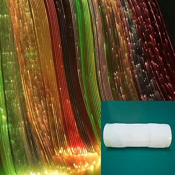 Amazon.com: Fiber Optic Luminous Fabric LED Rainbow Luminous Color ...