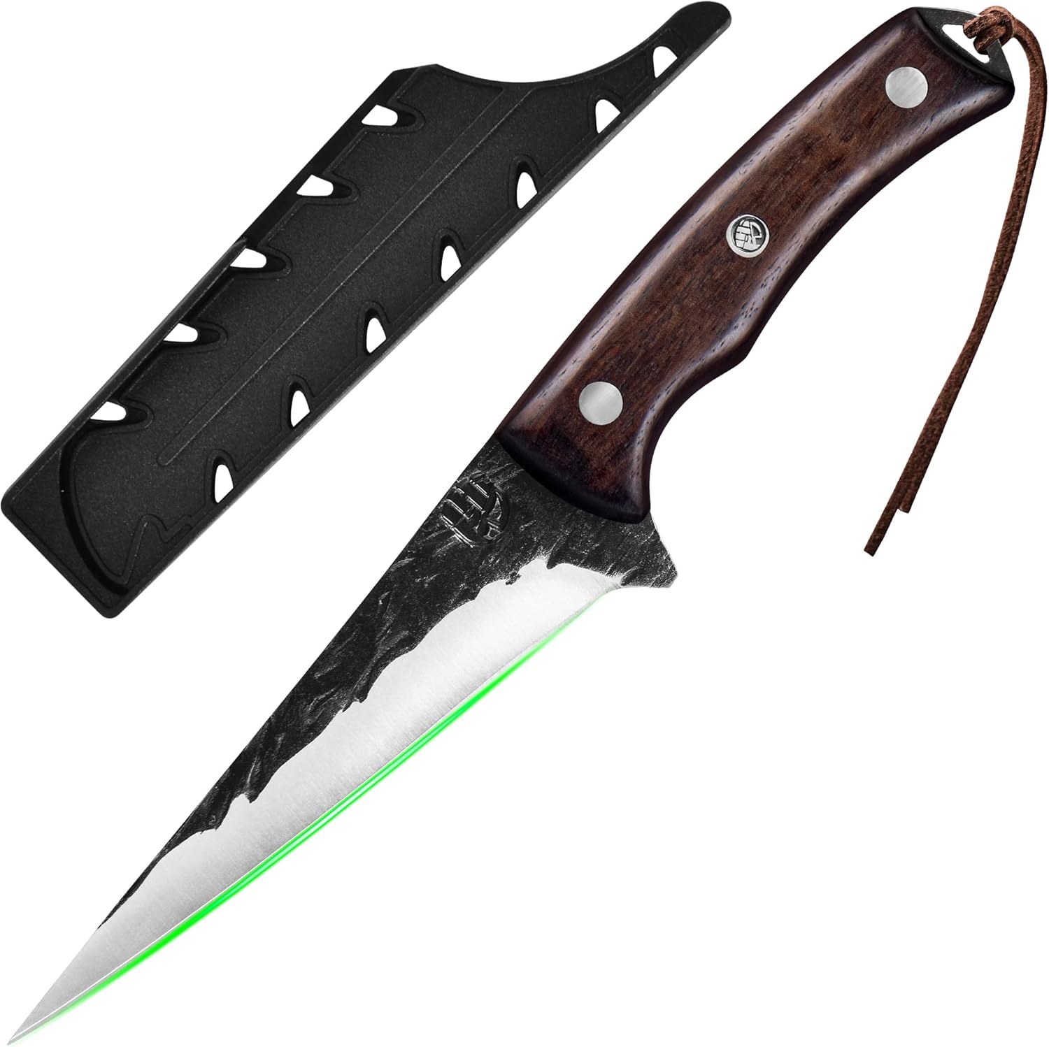 FULLHI Boning Knife, Multi-Colors Handle Full Tang Kitchen Knife, High ...