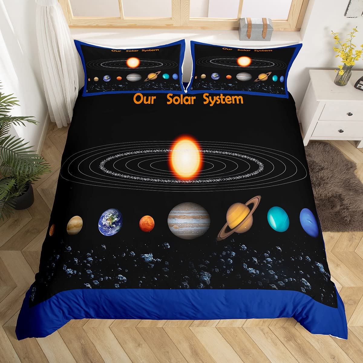 Solar System Bedding Comforters Duvet Covers Sheets 100% Cotton Outer