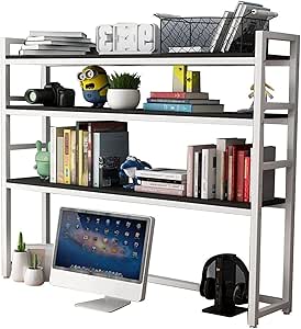 Amazon.com: Desktop Bookshelf For Computer Desk - 3 Tier Adjustable ...
