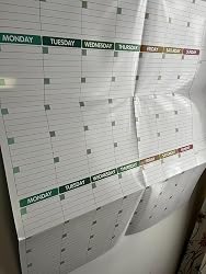 Large Wall Calendar Undated - Three Monthly Dry Erase Reusable Wall ...