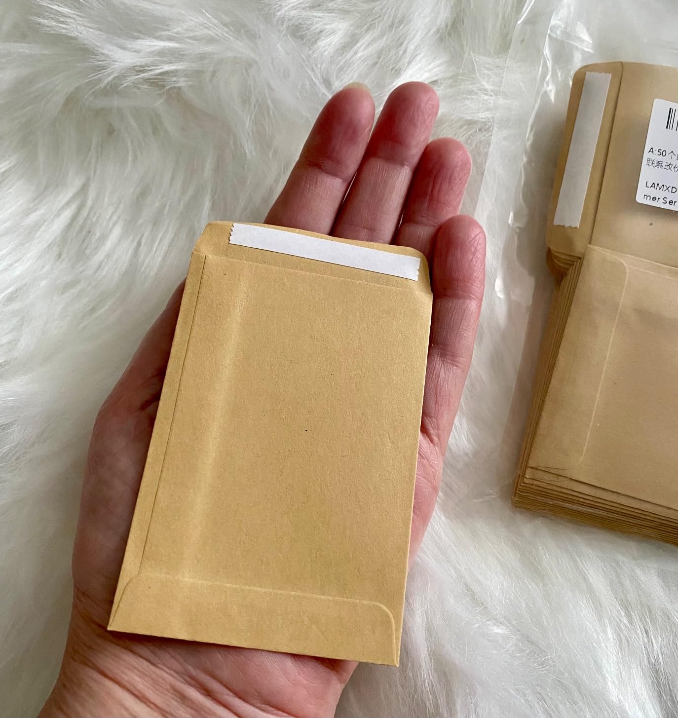 50 Pcs Kraft Paper Envelops, Small Brown Envelopes Mini Money Envelopes ...