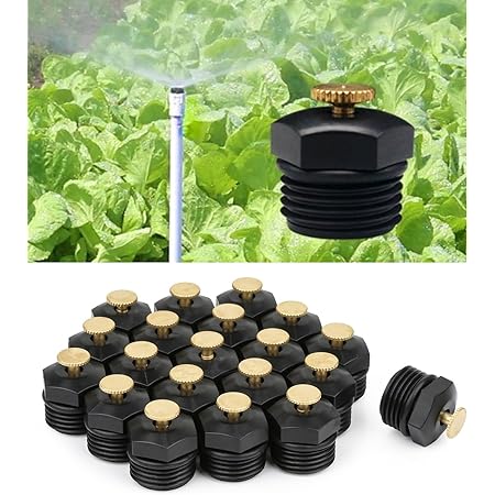 Amazon.com : Yulaiyoen 20 Pcs Garden Irrigation 1/2" Misting Nozzles ...