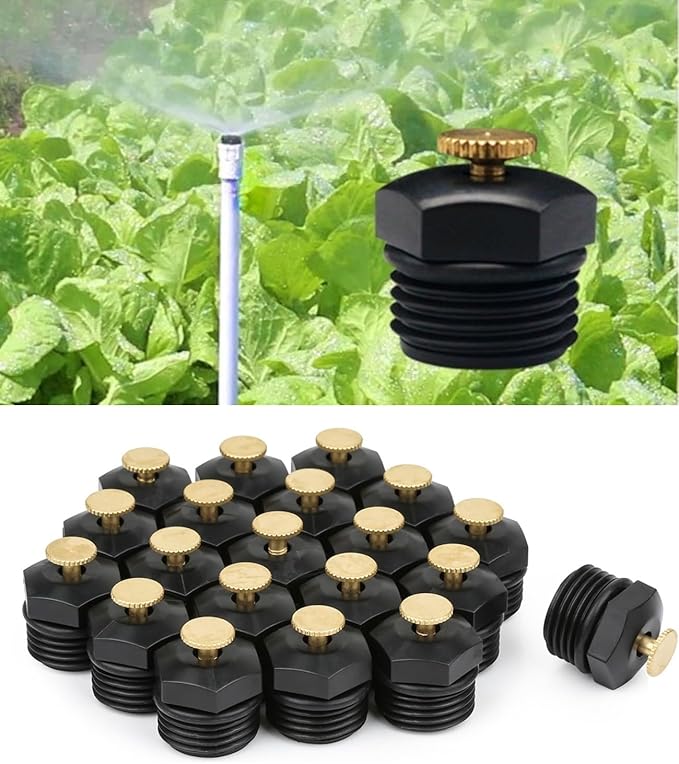 Amazon.com : Yulaiyoen 20 Pcs Garden Irrigation 1/2" Misting Nozzles ...