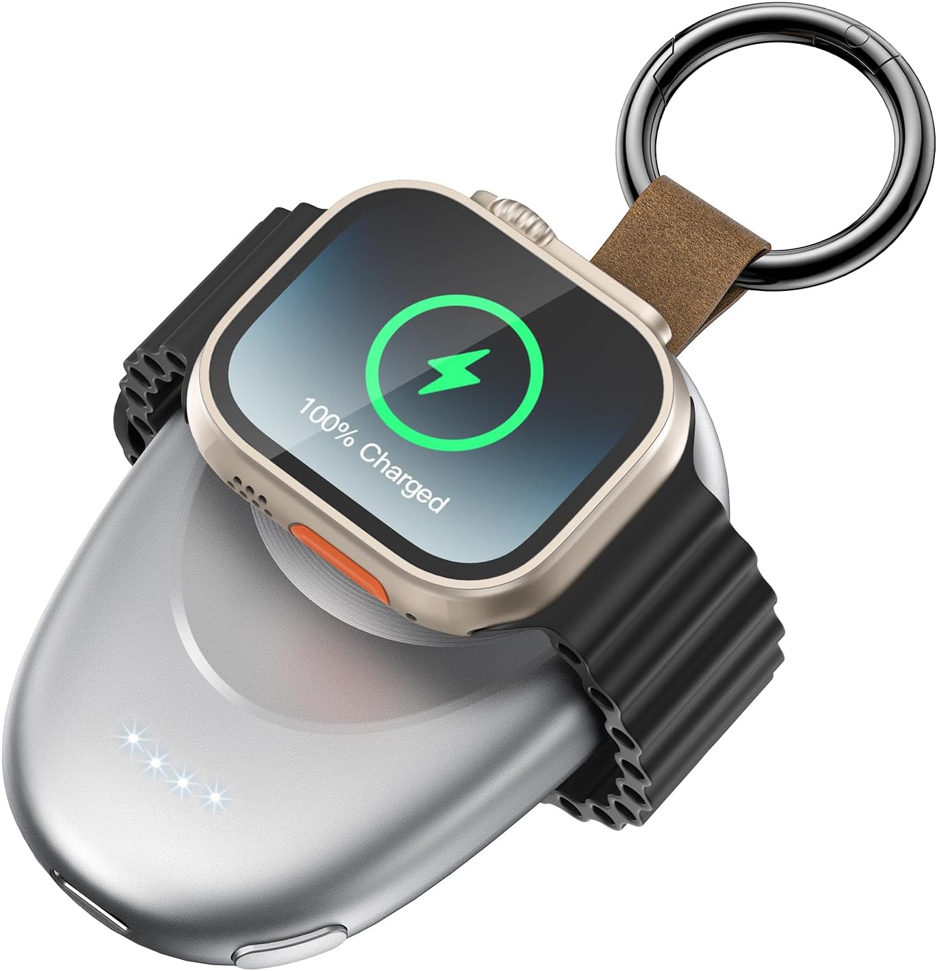 GagaKing Portable Charger for Apple Watch, 1400mAh Keychain Wireless ...