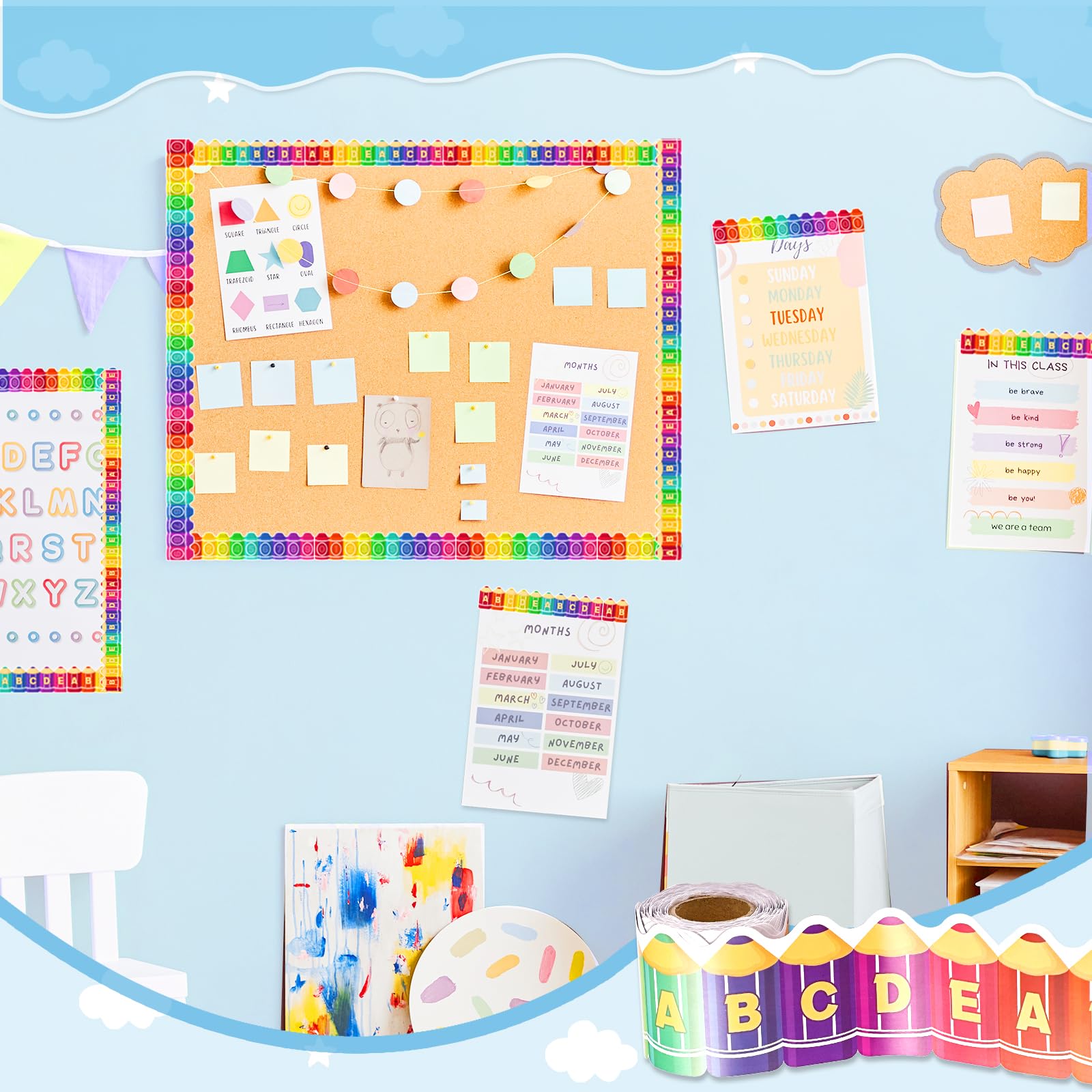 Bulletin Board Borders Black 99 Ft Bulletin Board Borders 3 Rolls Black ...