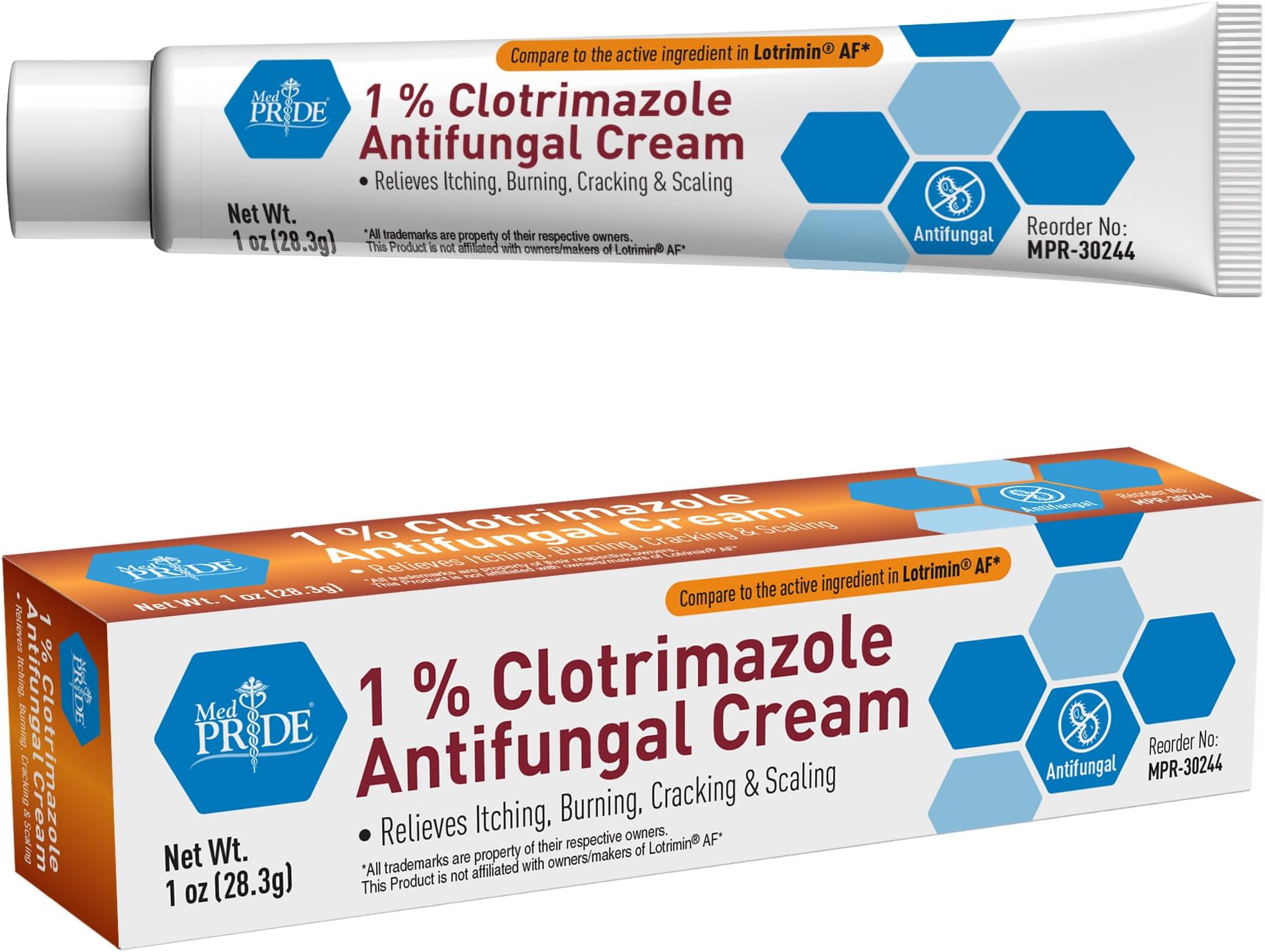 Amazon.com: MED PRIDE 1% Clotrimazole Antifungal Cream 1oz- Fungus Skin ...