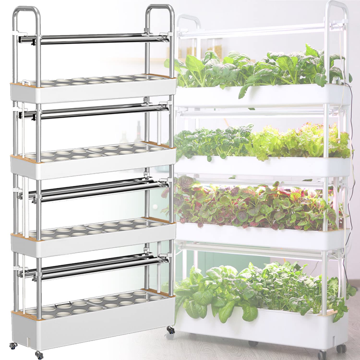Hydroponic Growing System with Automated LED Grow Lights, Vertical ...