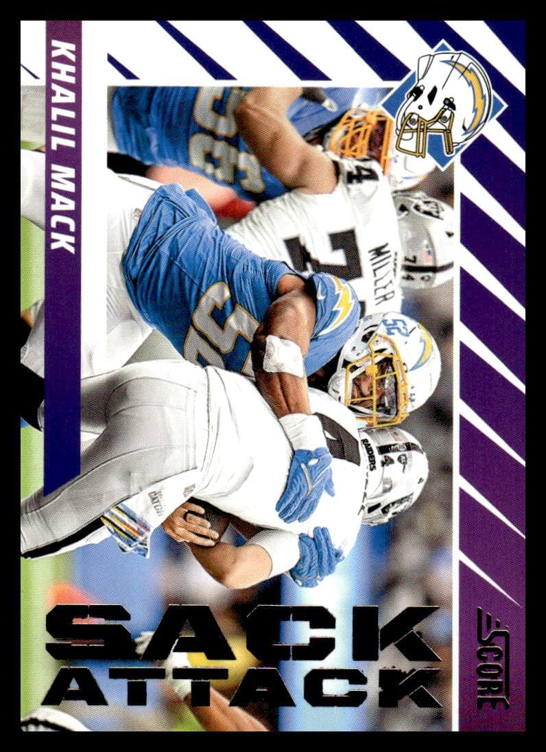 Amazon.com: 2024 Score Sack Attack #9 Khalil Mack NM-MT LA Chargers ...
