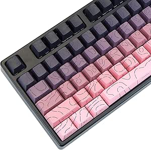 Amazon.com: MOLGRIA Contour Line Keycaps, 98 Set Custom PBT Cherry ...