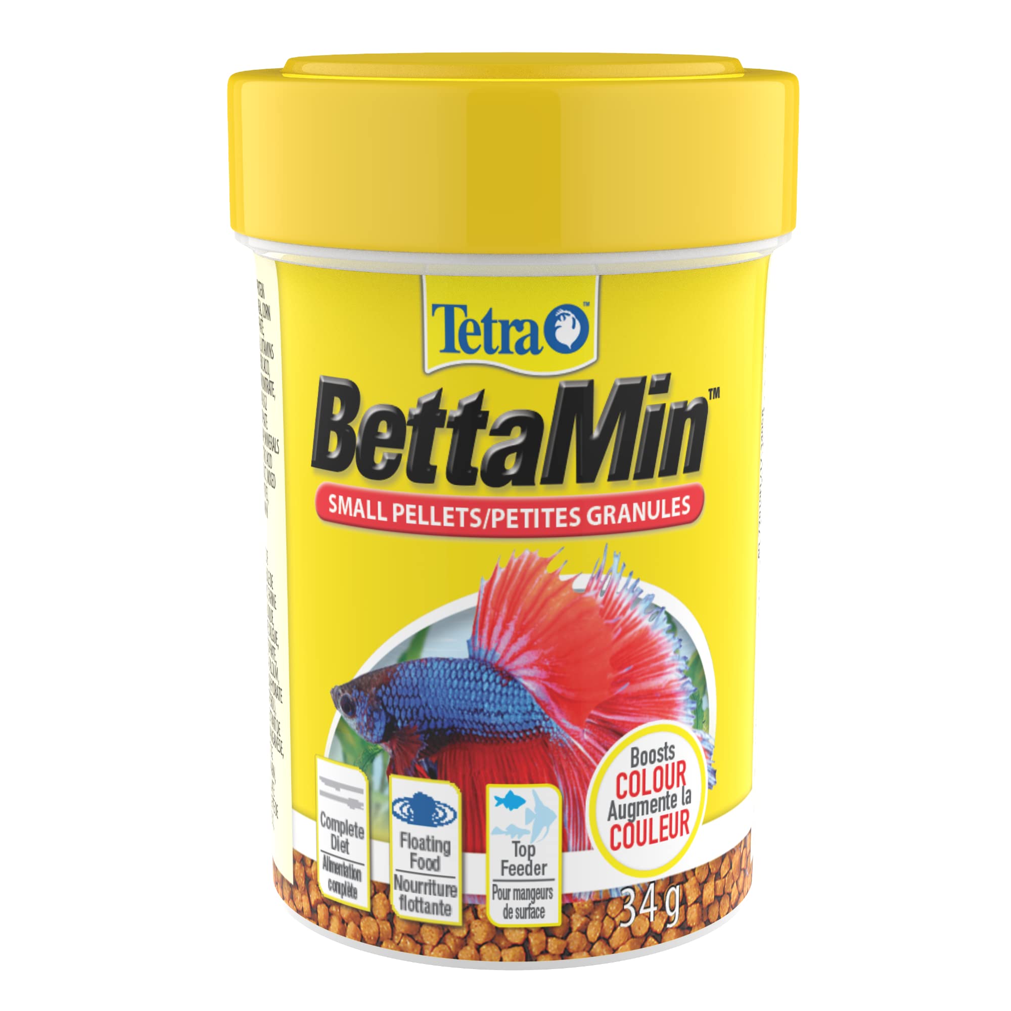 Tetra BettaMin Small Pellets 1.23oz, 34g Orange : Amazon.ca: Pet Supplies