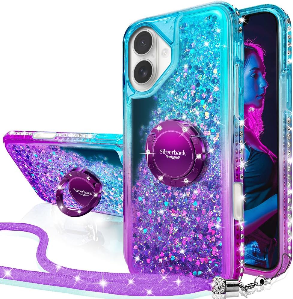 Amazon.com: Changjia Glitter Mirror Case for iPhone 16, Cute Luxury ...