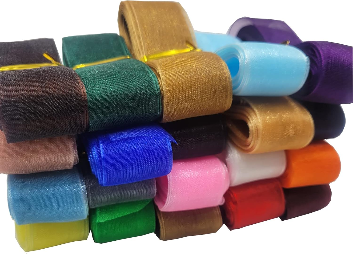 Amazon.com: FAYADA Sheer Organza Ribbons 100 Yards Sheer Ribbon Chiffon ...