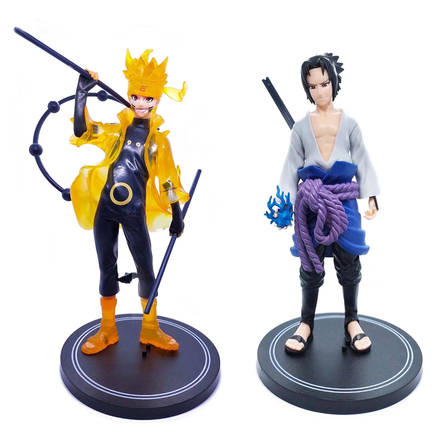 Buy Naruto Sage of 6 Paths and Sasuke Uchiha Action Figure with Stand ...