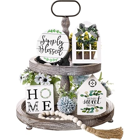 Amazon.com: The Ultimate Farmhouse Tiered Tray Decor Set - Beautiful ...