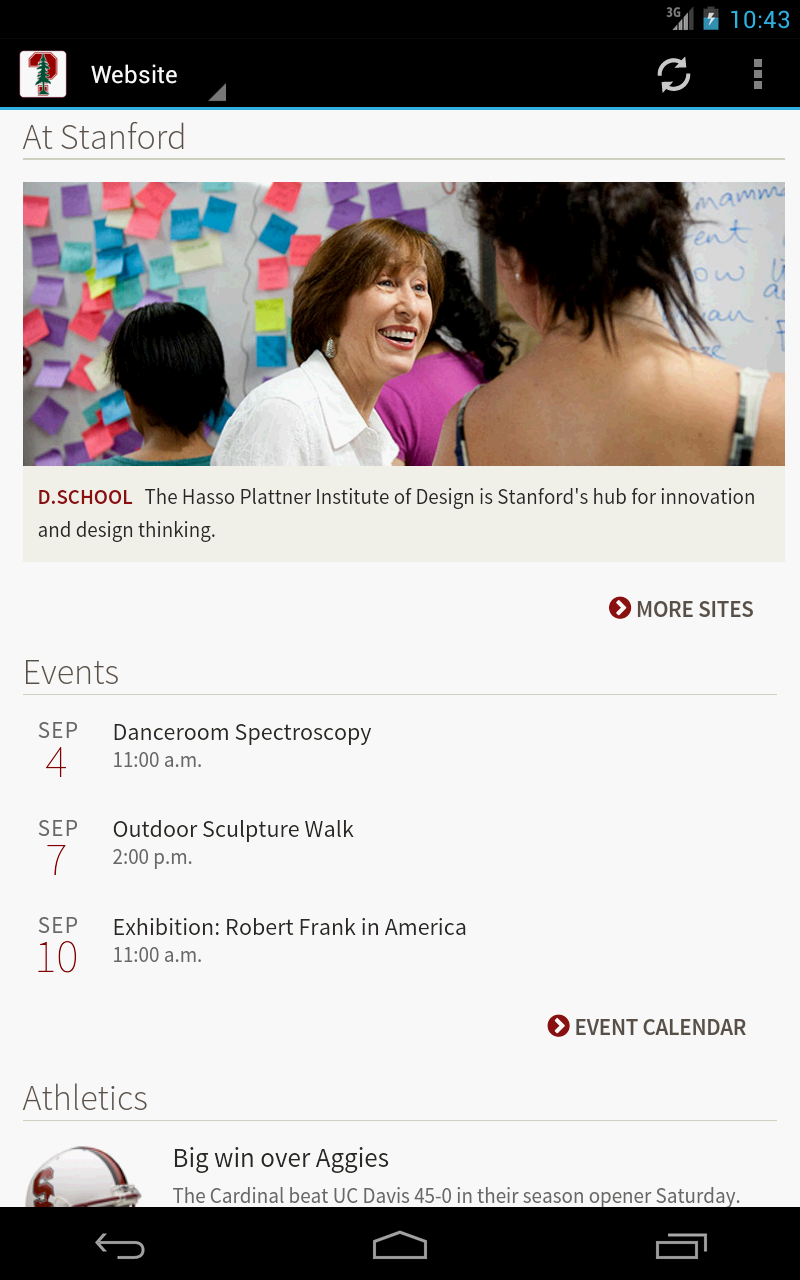 Aplicación Stanford Education en Amazon Appstore