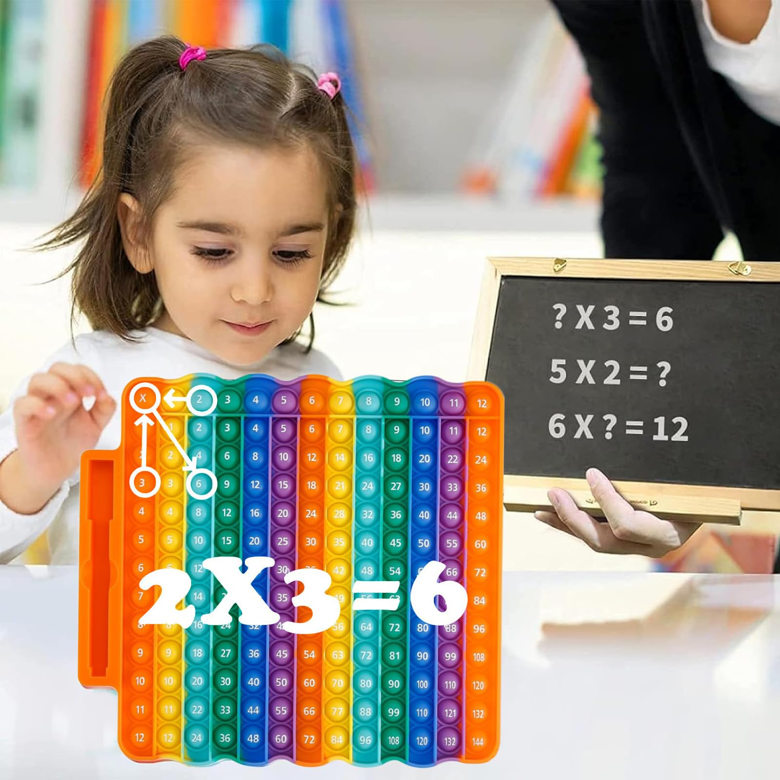 Interactive Math Practice Kit Silicone Times Tables Poster, 0-144 ...