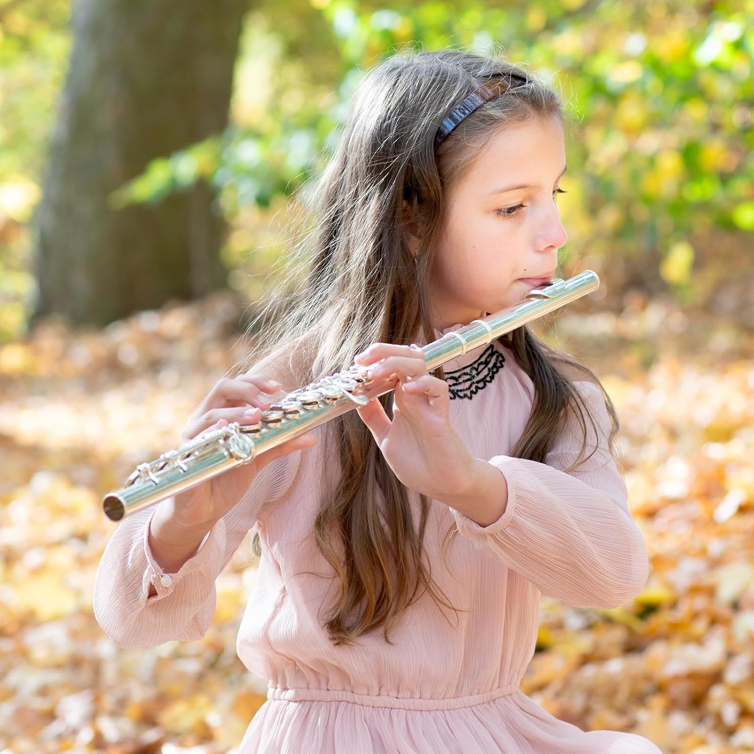 ZEFF Flauta C de agujero cerrado, instrumento de 16 teclas para ...