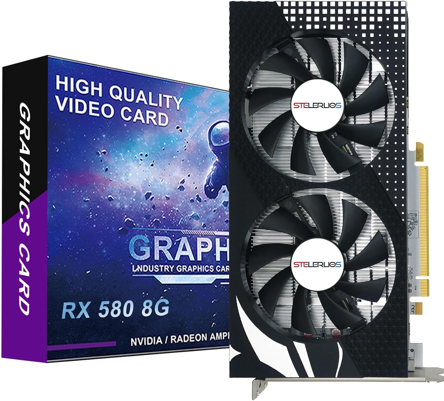 RX 580 8GB Graphics Card GDDR5 256bit Video Card DirectX 12 PCI Express ...