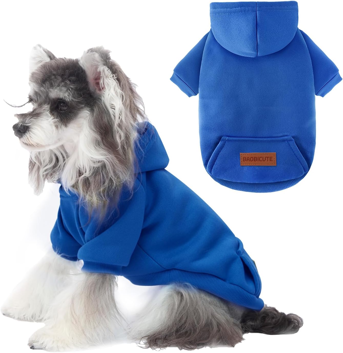 Amazon.com : 2 Pack Dog Hoodie Warm Hood Dog Sweater Cold Weather Small ...