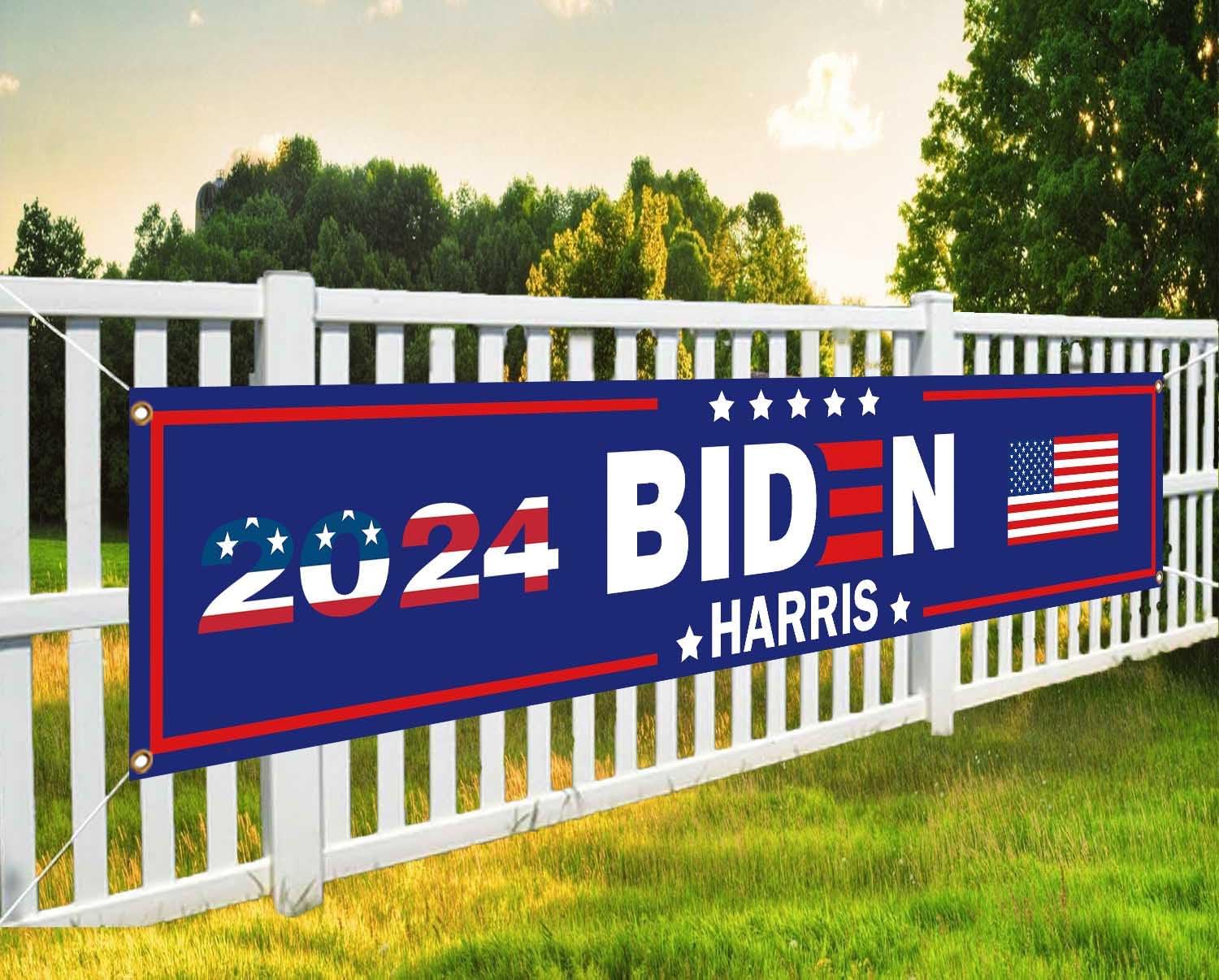 Amazon.com : FLCHWY Biden Harris 2024 Large Banner Vote Biden Harris ...