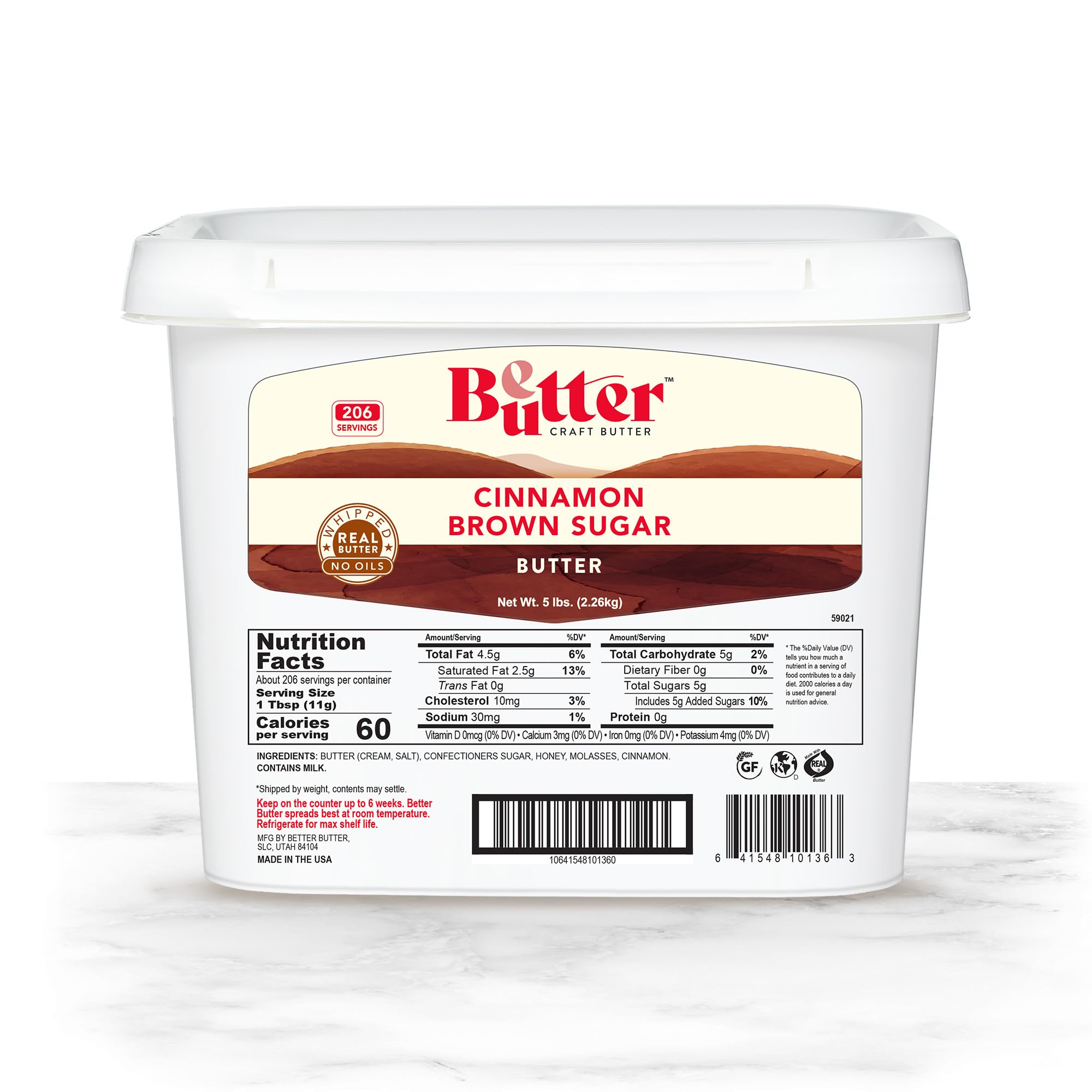 Amazon.com: Better Butter Cinnamon Brown Sugar Sweet Butter 1 Gallon ...
