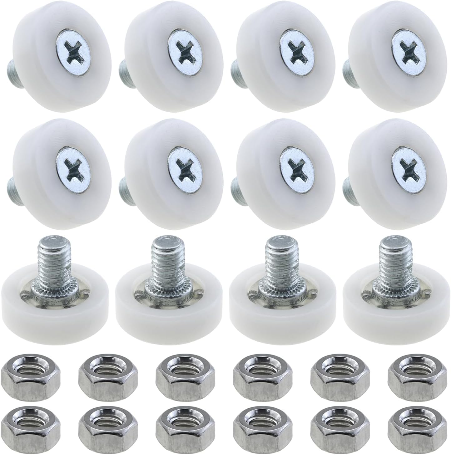 LUORNG 12PCS 19mm Drawer Roller Plastic Drawer Pulley Sliding Furniture ...