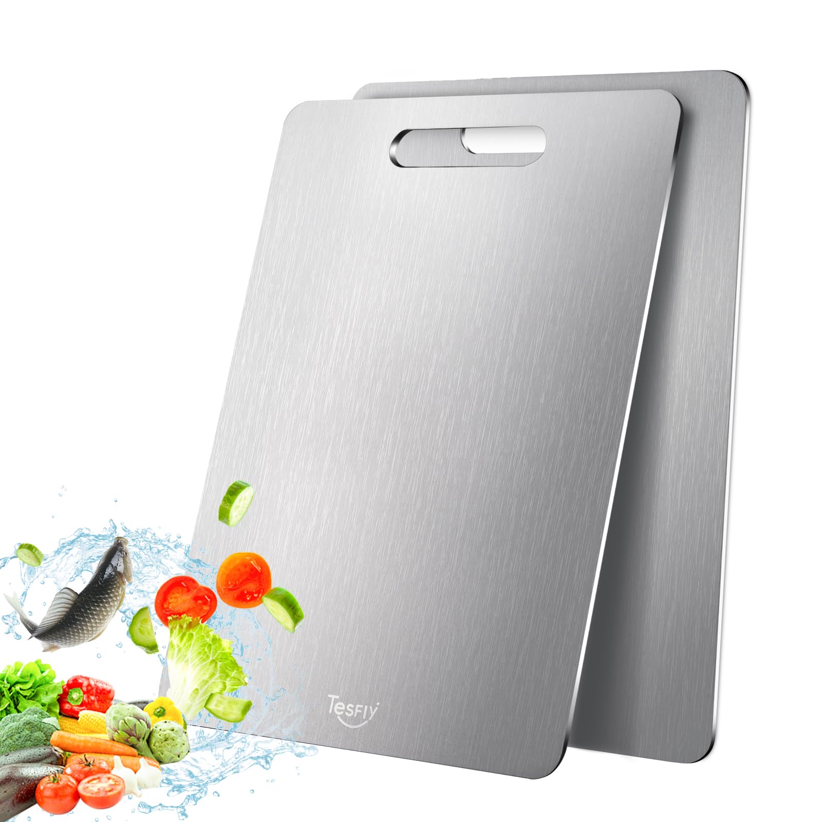 Amazon.com: 2 Pack Titanium Cutting Board - 100% Pure Titanium Cutting ...