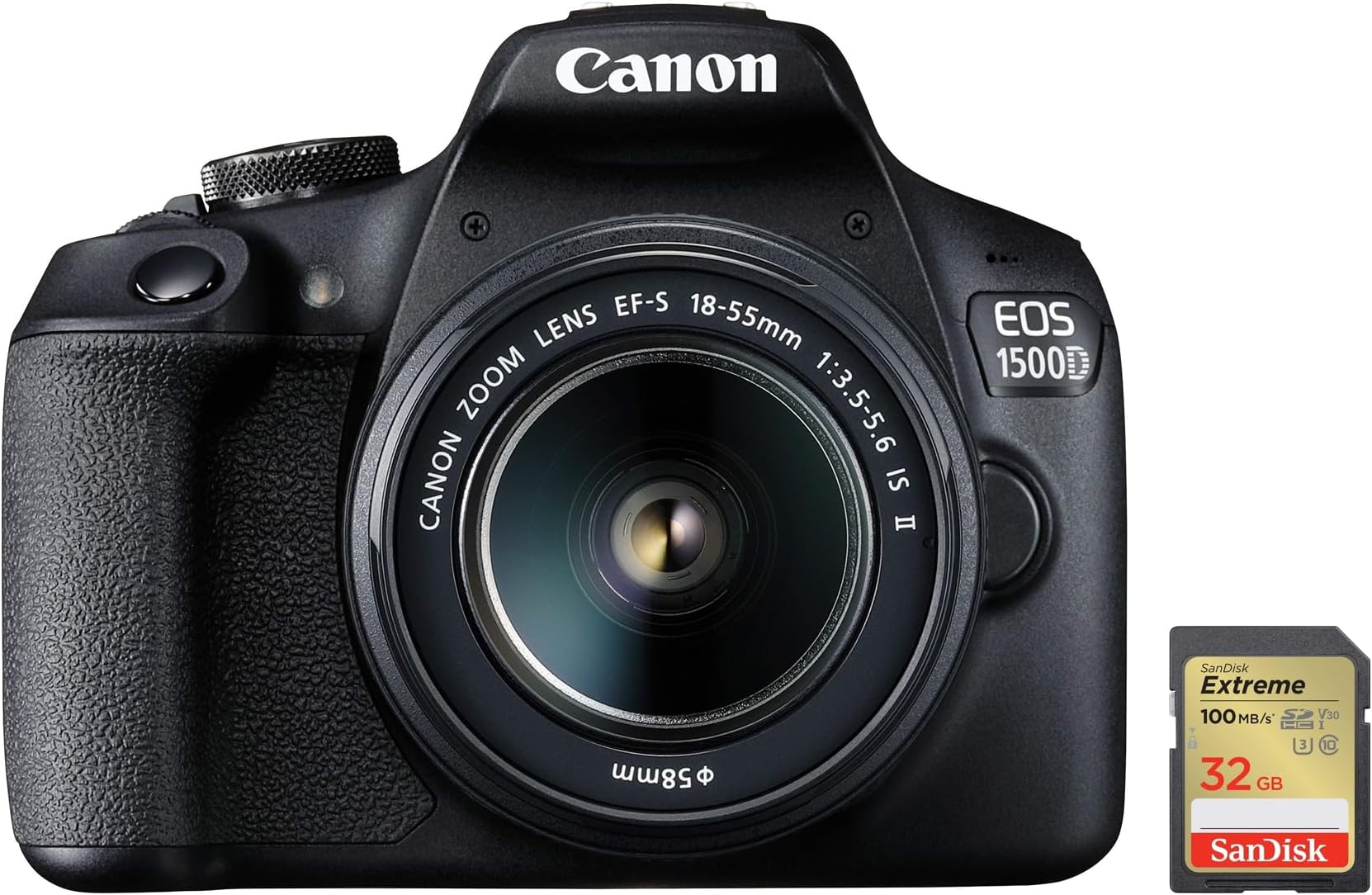 Buy Canon EOS 1500D 24.1 Digital SLR Camera (Black) with EF S18-55 is ...