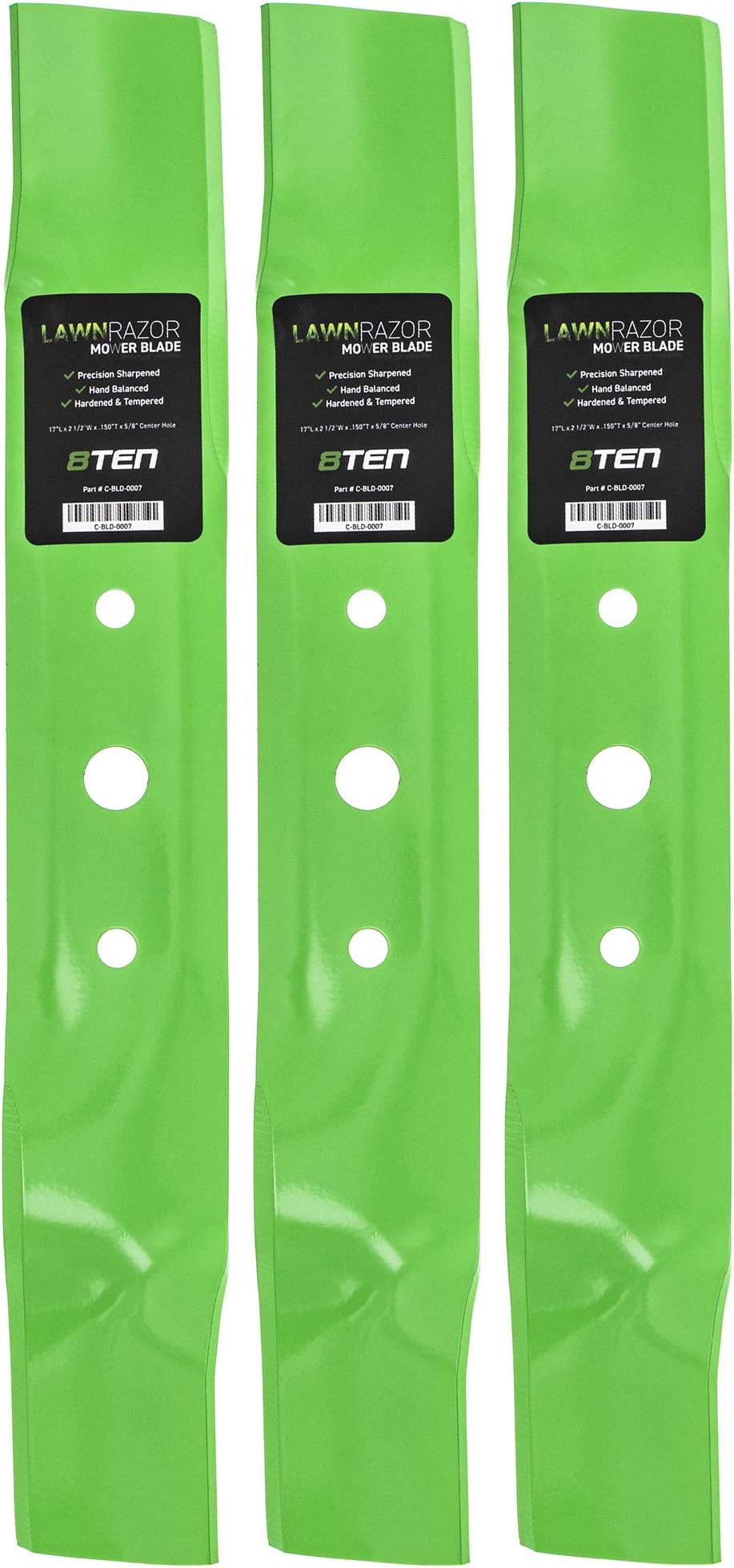 Amazon.com : Terre Products, 3 Pack High Lift Lawn Mower Blades, 48 ...