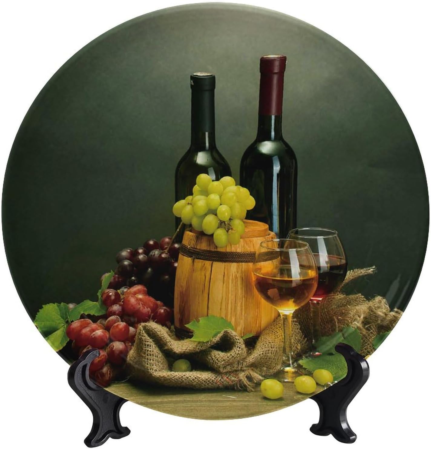 Amazon.com: Bictucem Decorative Plate Stand, 8 Inch, Red Wine Bottle ...