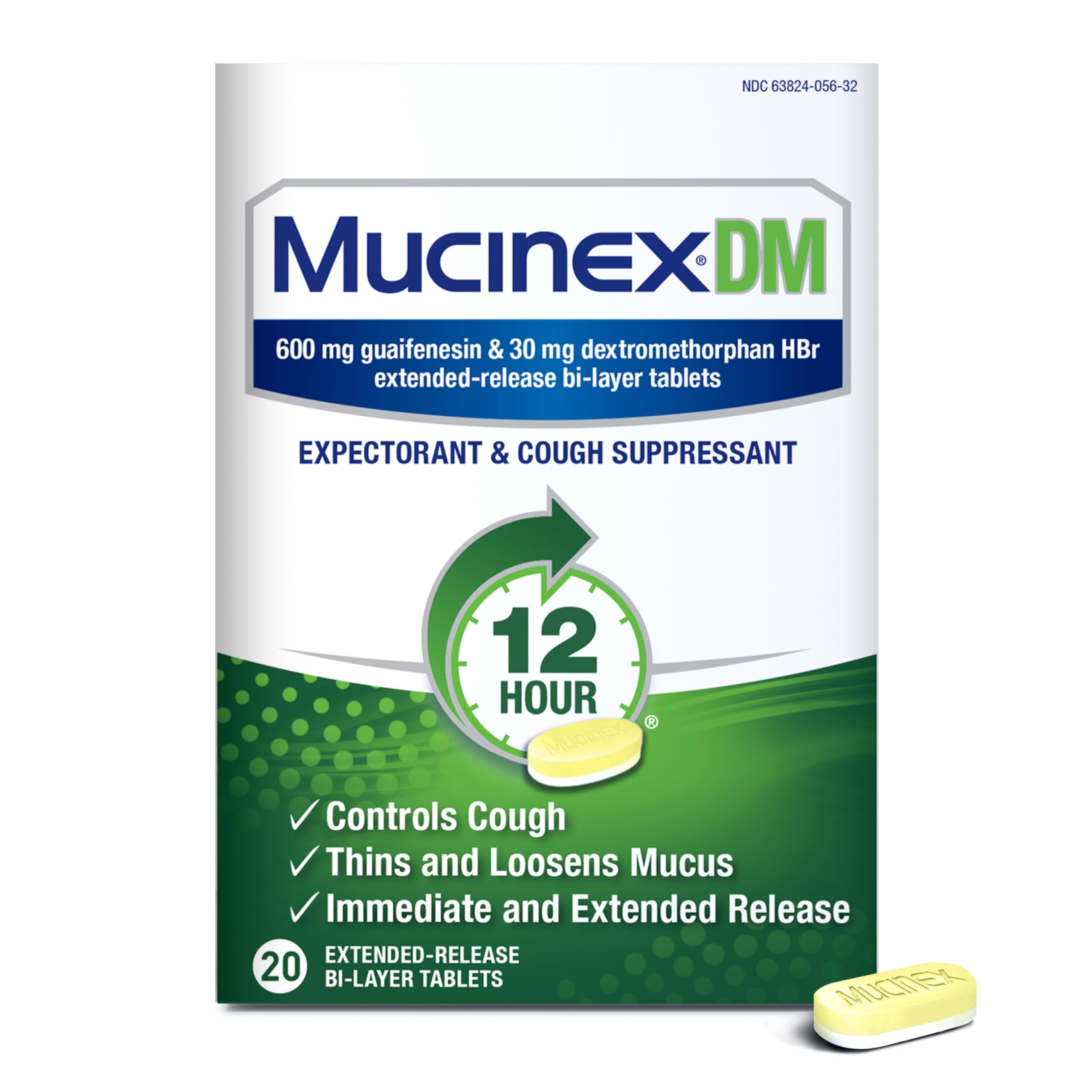 Amazon.com: Mucinex DM 12Hr Chest Congestion & Cough Medicine For ...